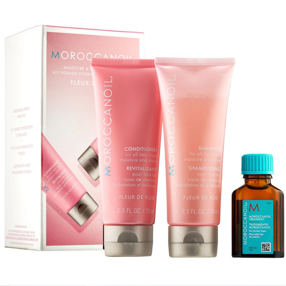 Moroccanoil Moisture & Shine Travel Kit Fleur de Rose | MCGRAND shop